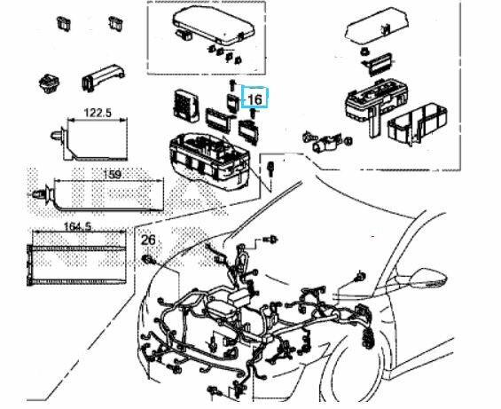 Предохранитель, мульти блок; Артикул Honda/Acura: 38233T6AJ01 (Оригинал)