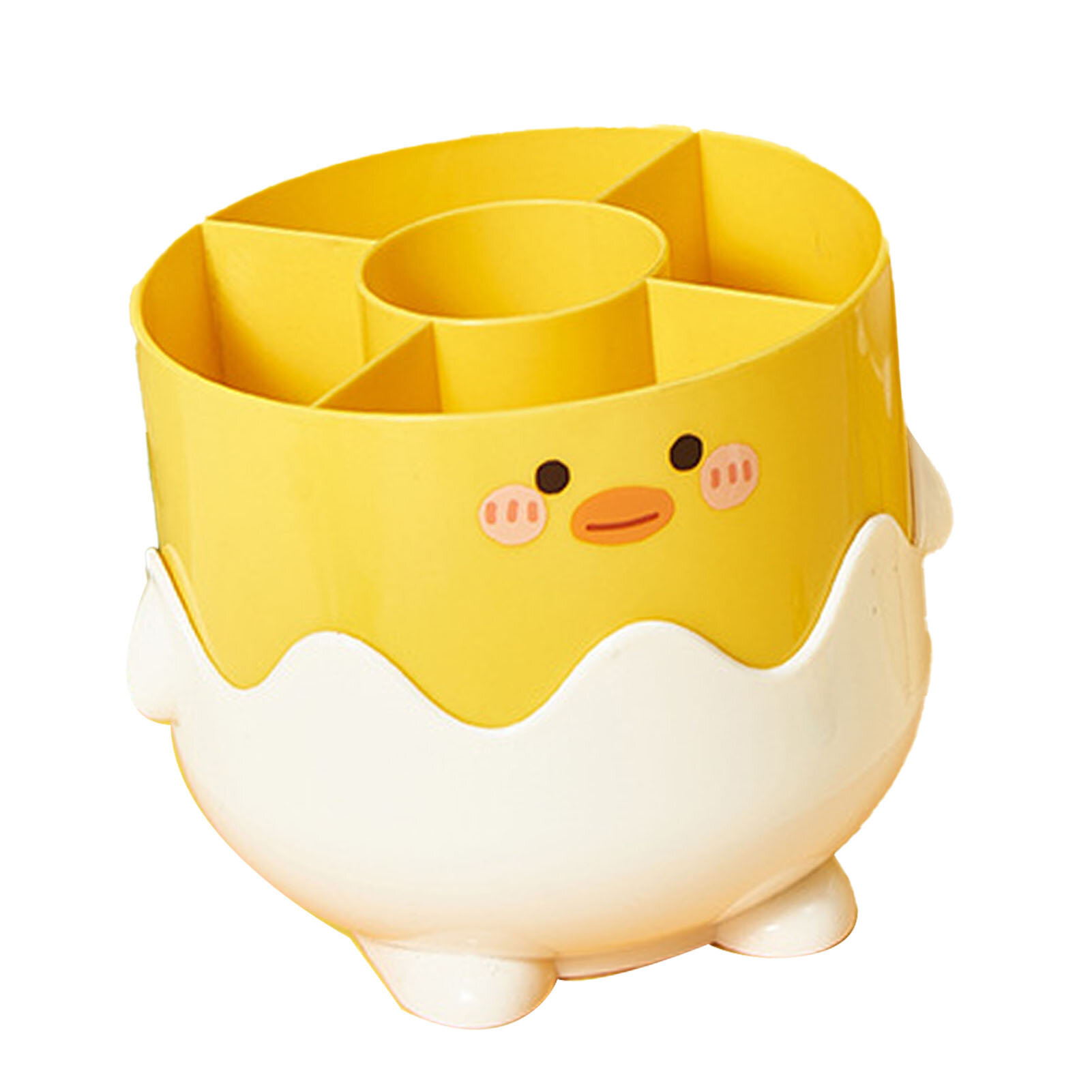 Ведро для хранения косметических кистей для макияжа «Маленькая желтая утка», пластиковое ведро для хранения косметики с отделениями