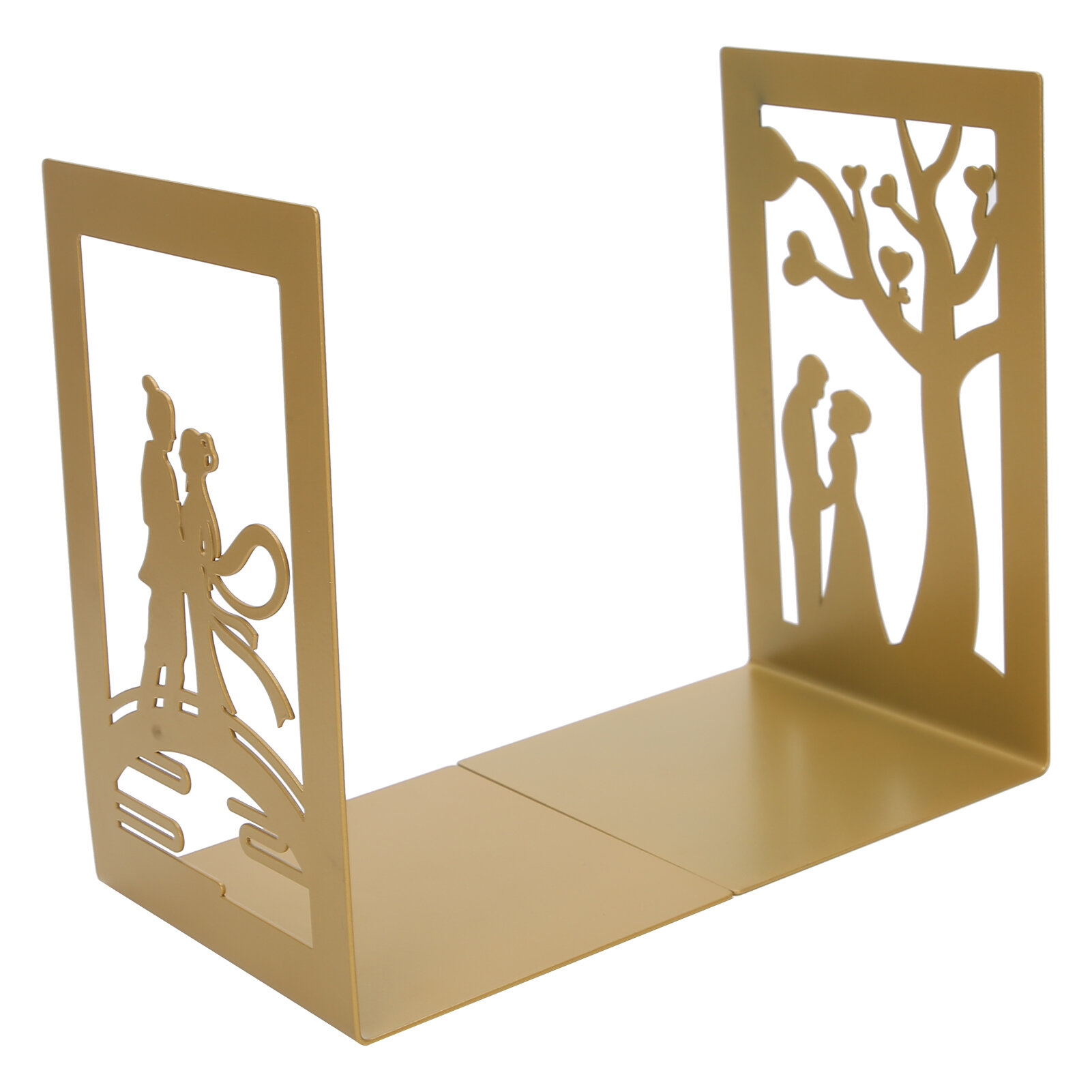 Металлический разделитель для книг Metal Book Divider Толстый Антискользкий Подставка для книг Настольный Органайзер Книжный шкаф Крафт Коллекция (Подставка для цветов Встреча на мосту) Материал Железо Обработка внешности Полировка Размеры Примерно 170мм