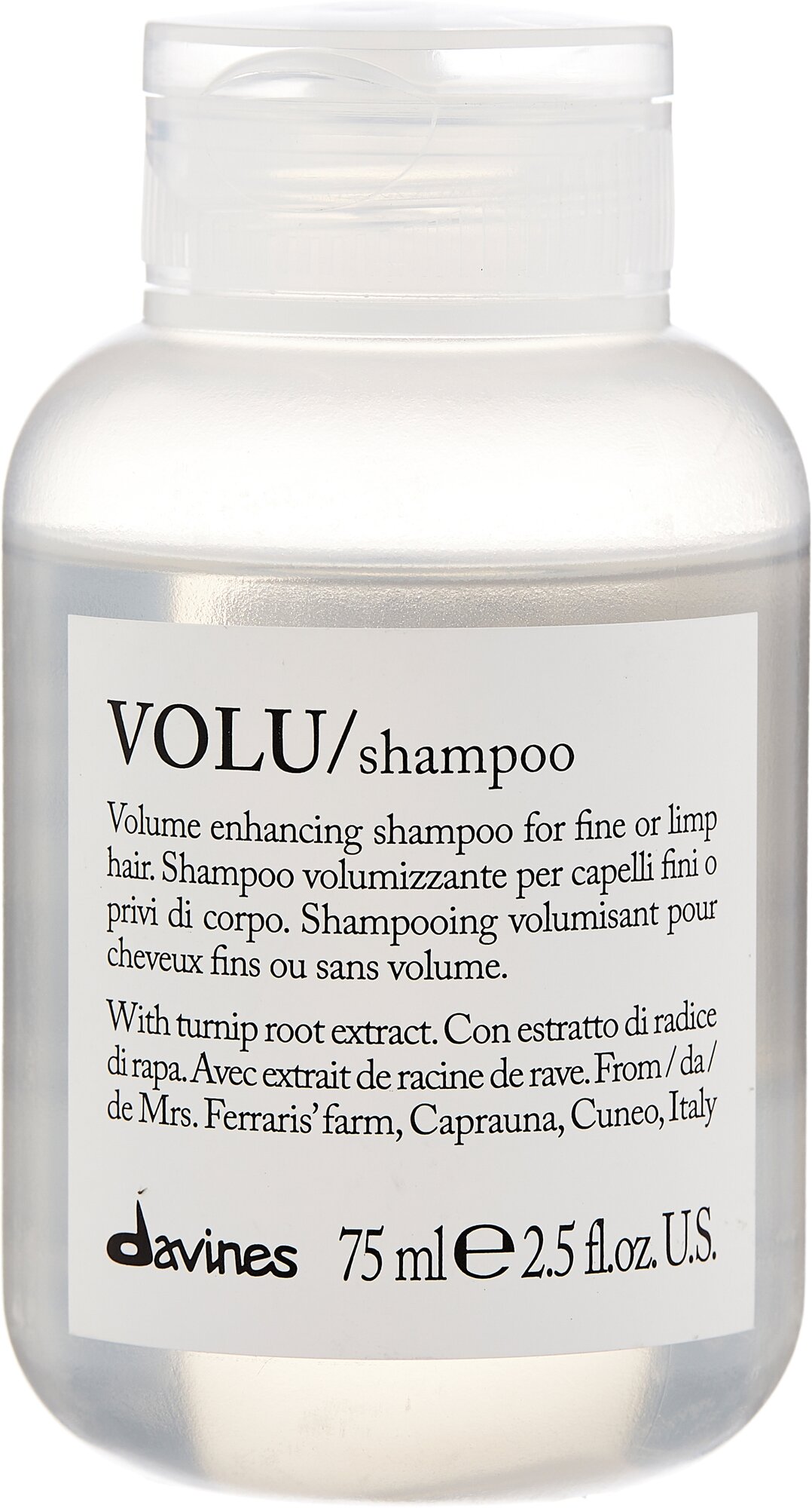 DAVINES VOLU Shampoo - Шампунь для придания объема волосам 75 ml