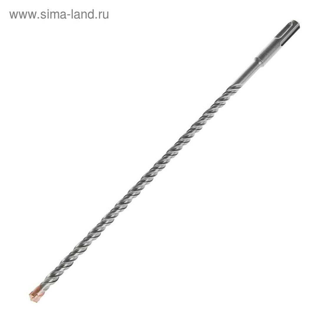 Бур по бетону тундра, крестовый наконечник, двойная спираль, SDS-plus, 8 х 310 мм