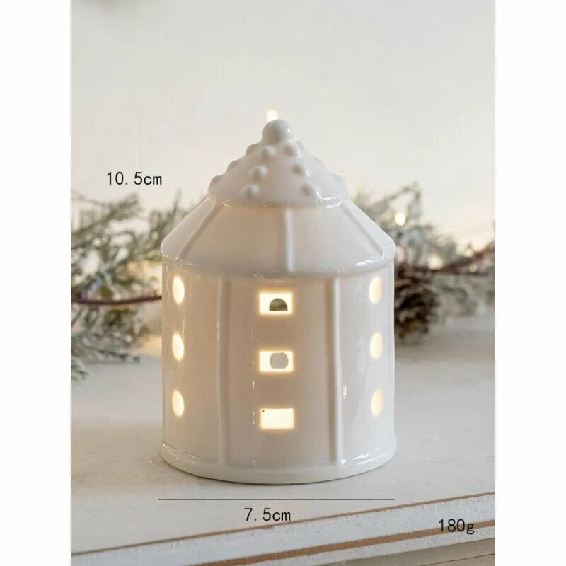 Домик с подсветкой декоративный, фарфоровый из коллекции New Year статуэтка новогодняя