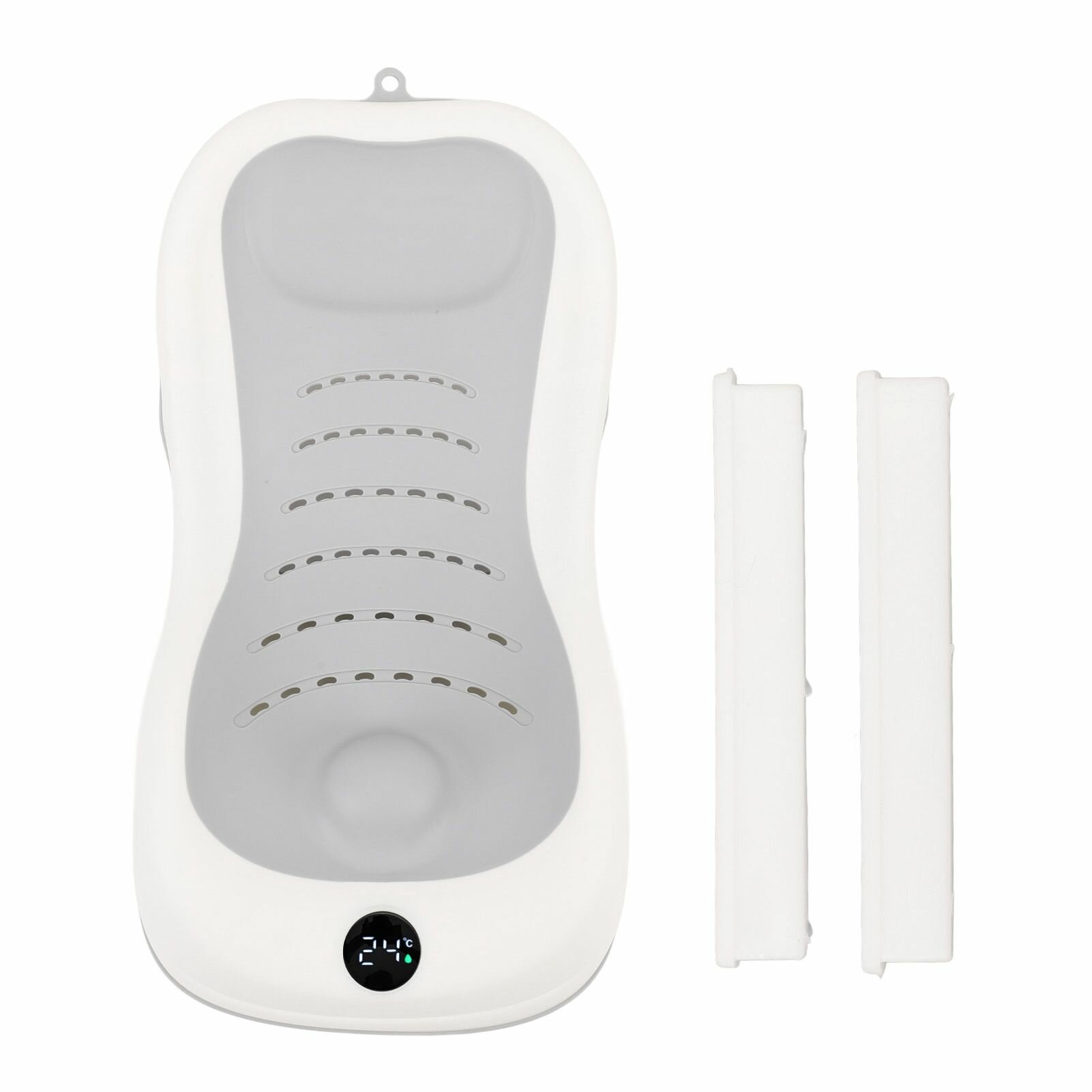 Подставка для ванны для новорожденных с термометром, мягкая и нескользящая переносная детская ванночка для безопасного и комфортного купания, легко моется