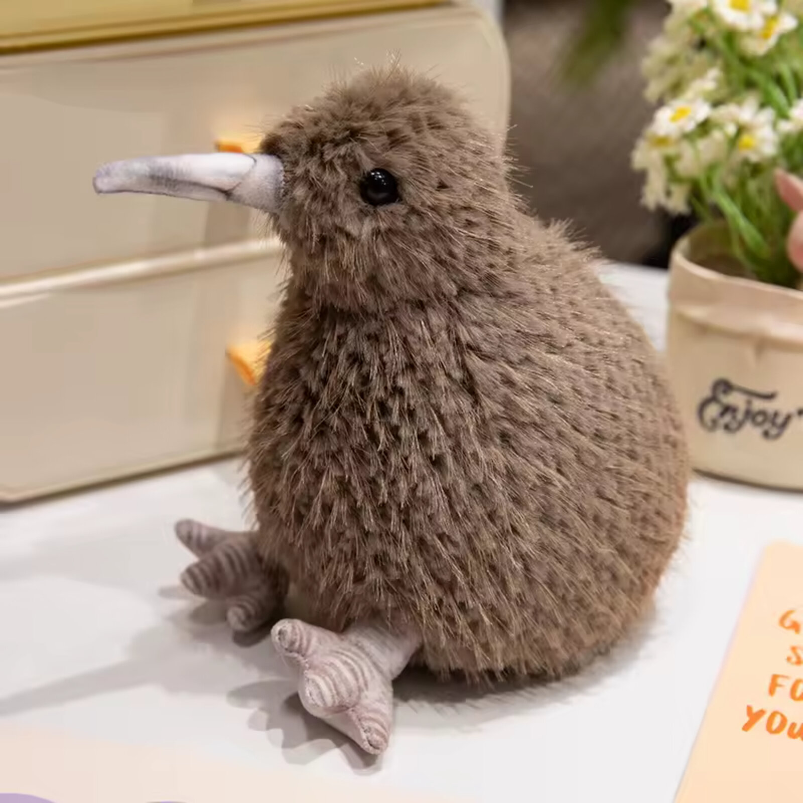 Имитационная птица животное плюшевый игрушка, Kiwi Bird Plush, материал короткий плюш, размер 20x18x15cm, вес 100g, 1 штука