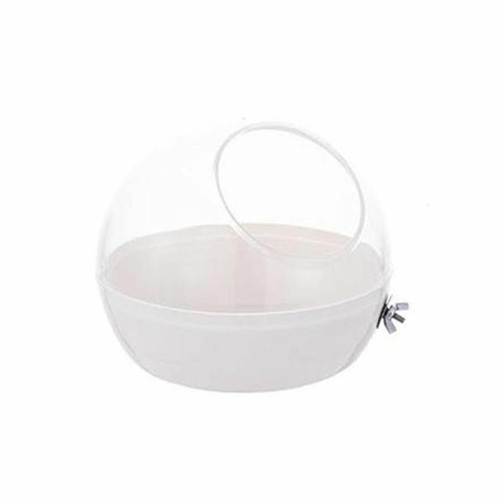 Домик для птиц и перепелов с подвесной клеткой, Белый