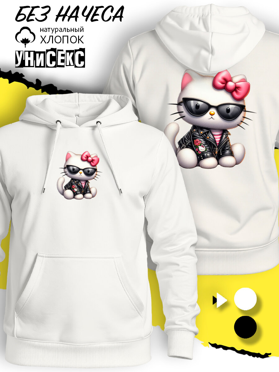 Худи Толстовка свитшот с Хеллоу Китти Hello Kitty бантик