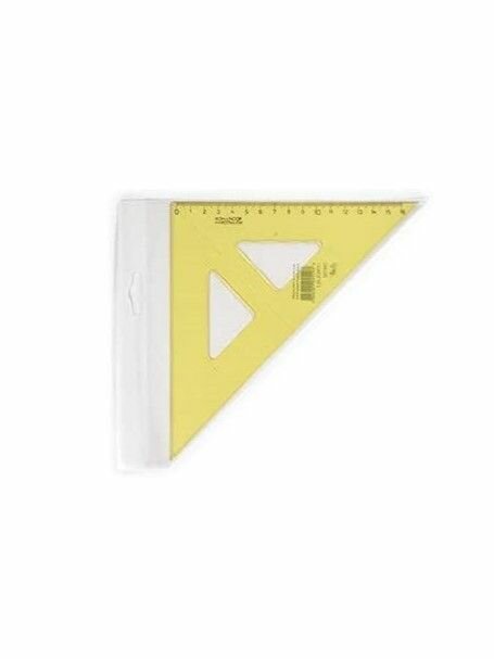 Угольник канцелярский для черчения Koh-I-Noor линейка угловая 45/177