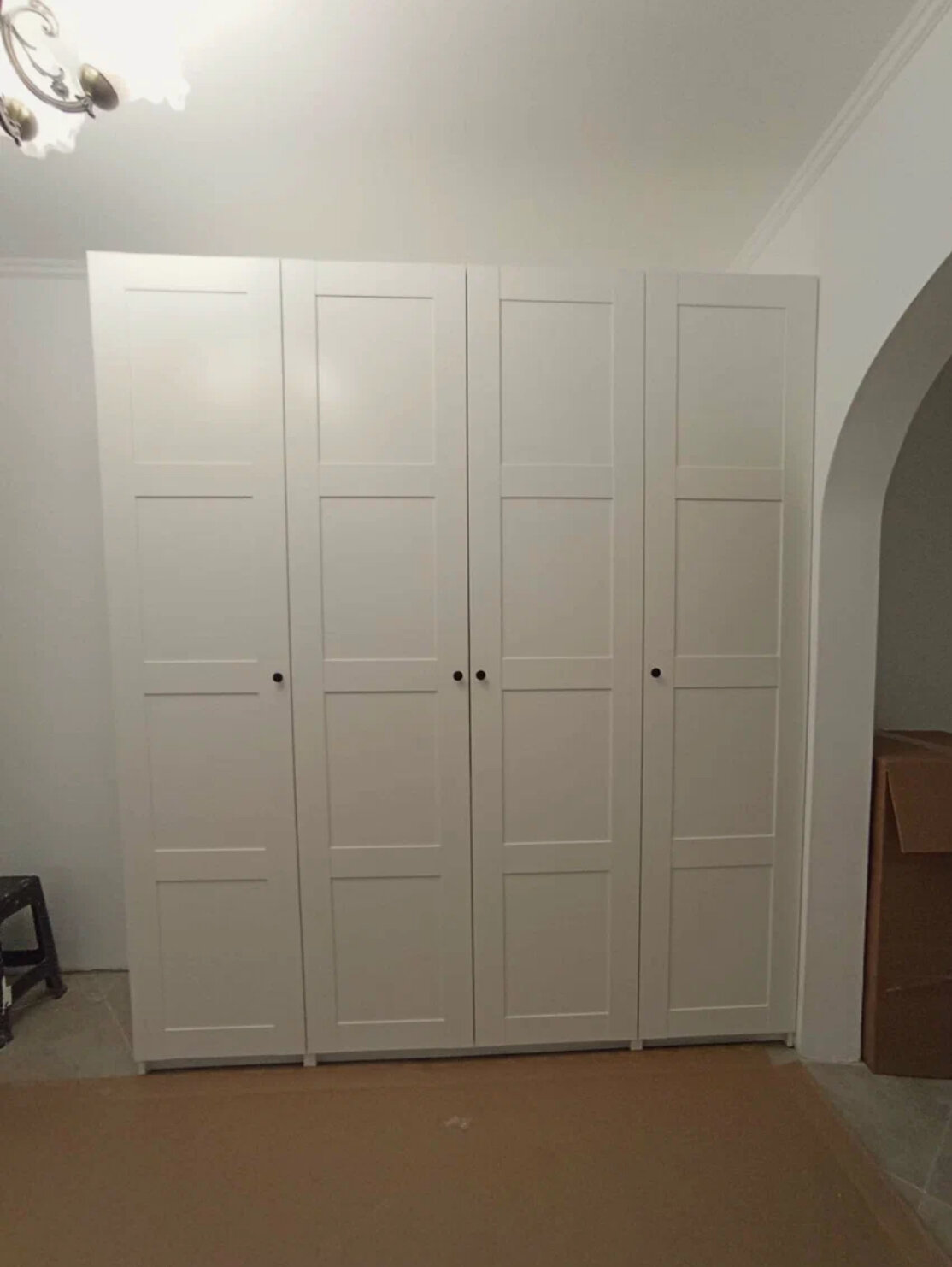 Шкаф IKEA PAX MAX, 200 см х 60 см х 233 см, белый, с ящиками