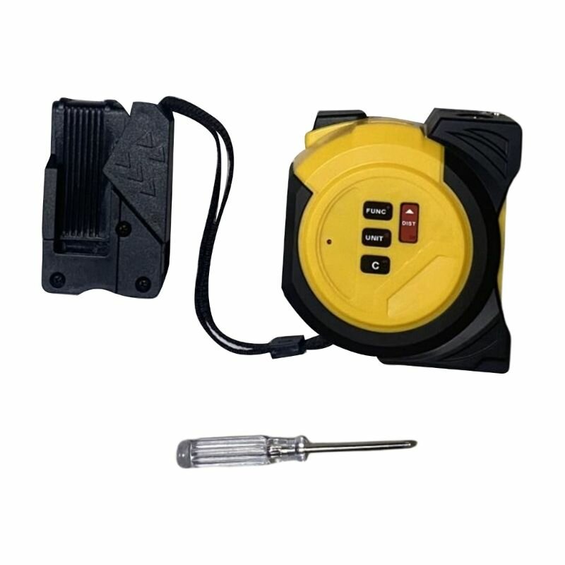 Интеллектуальная рулетка "три в одном" с инфракрасным 40-метровым цифровым дисплеем (без батареи)-лазерная рулетка желтого цвета