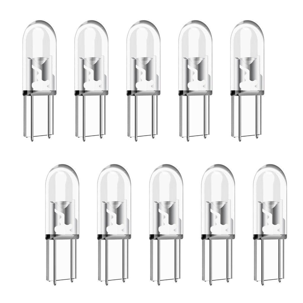 Упаковка из 10 светодиодных ламп Приборной панели T5, Энергоэффективных и долговечных светодиодных Ламп Приборной панели для освещения салона автомобиля