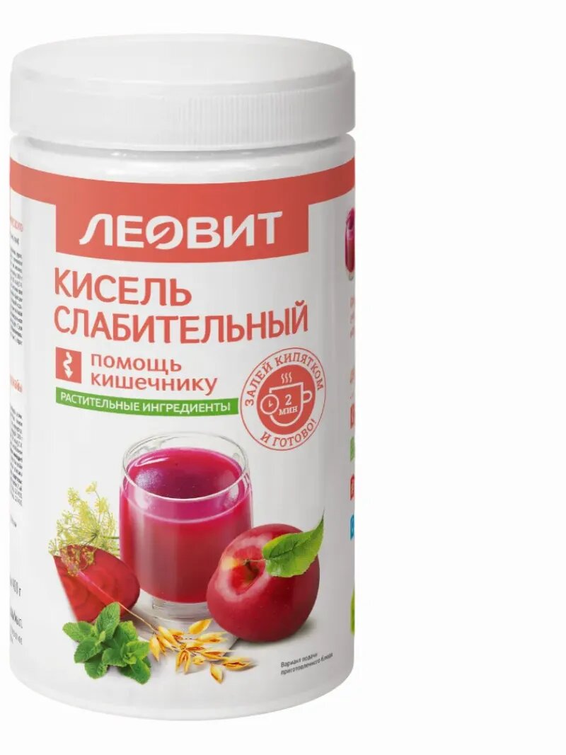 Кисель Леовит "Слабительный", для улучшения моторно-эвакуаторной функции кишечника, 400 грамм — фото 1