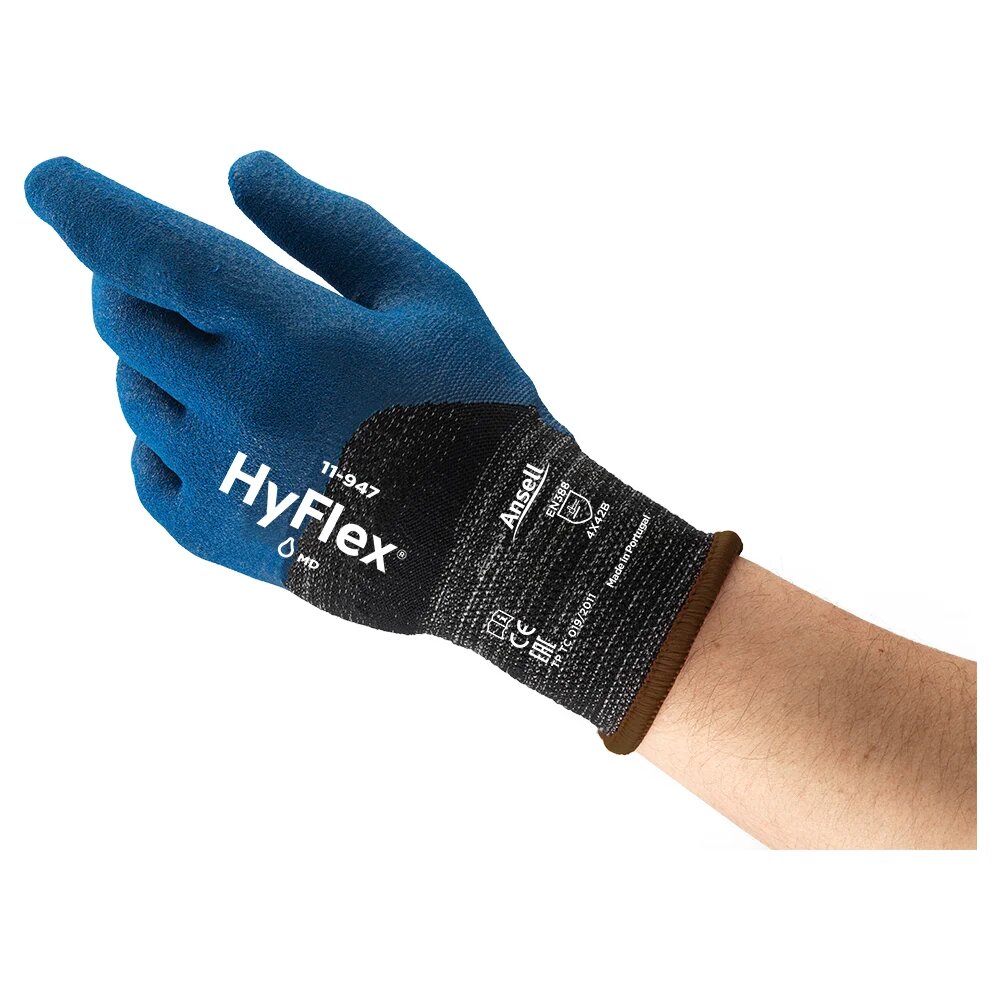 Перчатки Ansell HyFlex, размер 9,-9 12 шт, для защиты от истирания
