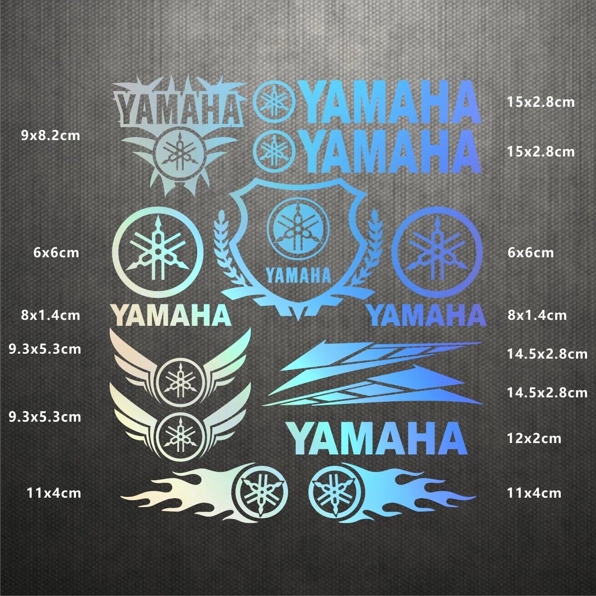 Наклейки Yamaha Laser для мотоцикла, набор 15 шт.