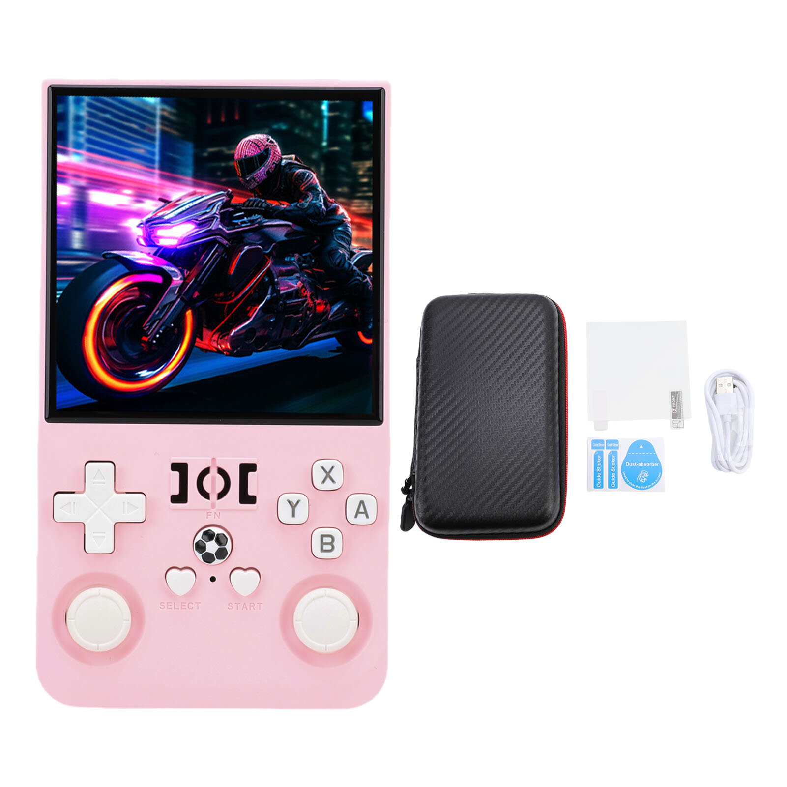 R36max Retro Handheld Game Console 4000 мАч длиной работы батарея 4 -дюймовая портативная игровая консоль с открытым исходным кодом с картой памяти 128G Pink