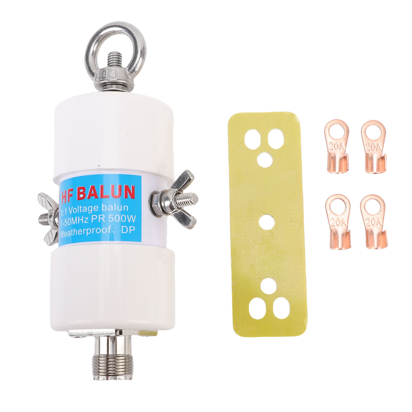 Балун для коротковолновых радиоантенн 1–50 МГц, 500 Вт, дипольное напряжение 1:1 для самодельного преобразователя с разъемом.