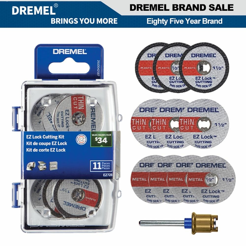 Dremel Диск алмазный Dremel EZ688 - 01 Диски для резки металлов 38 x 1 x 38, 11 шт