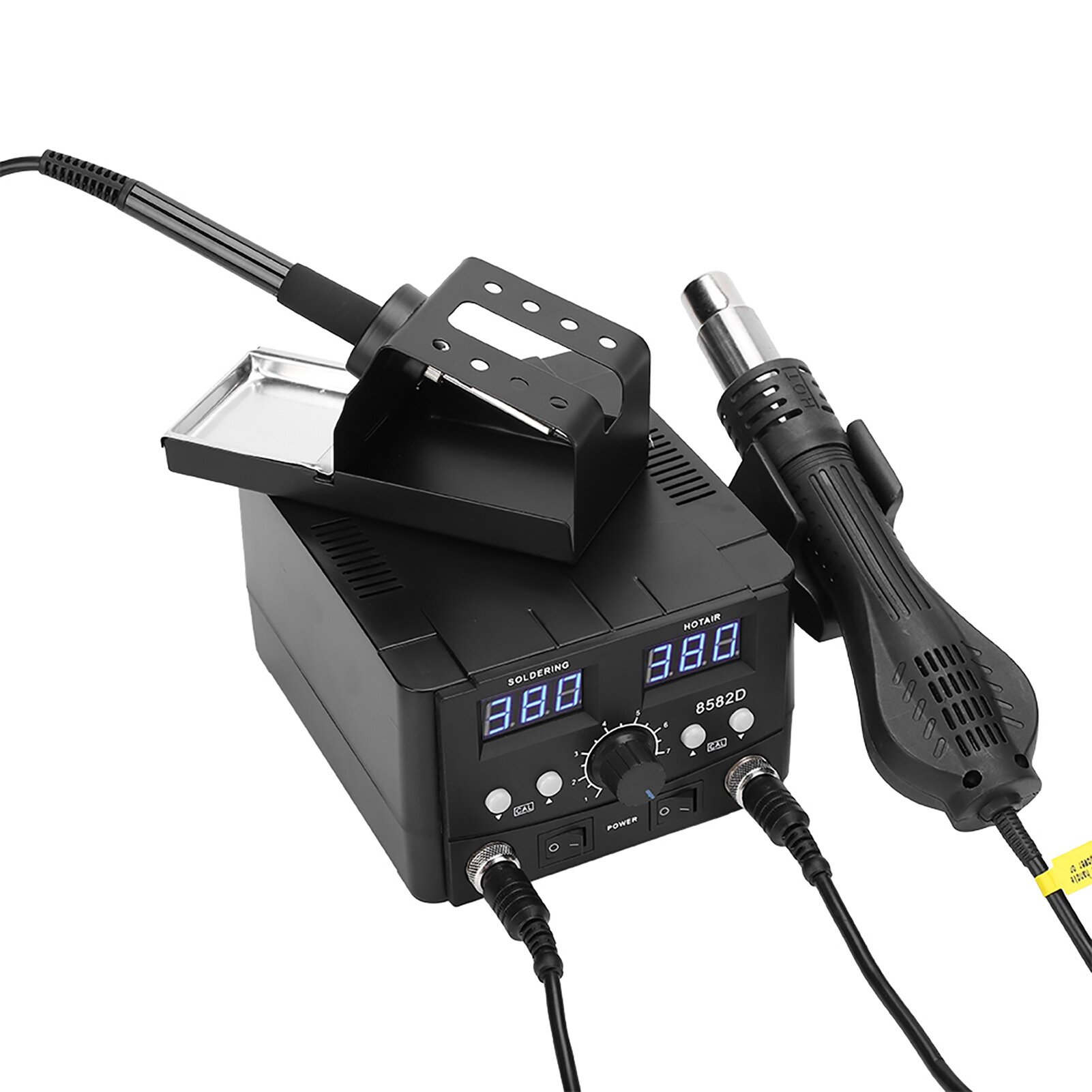 Паяльная станция 8582D, термофен 750W, поток воздуха до 120 л/мин, автоматическое охлаждение