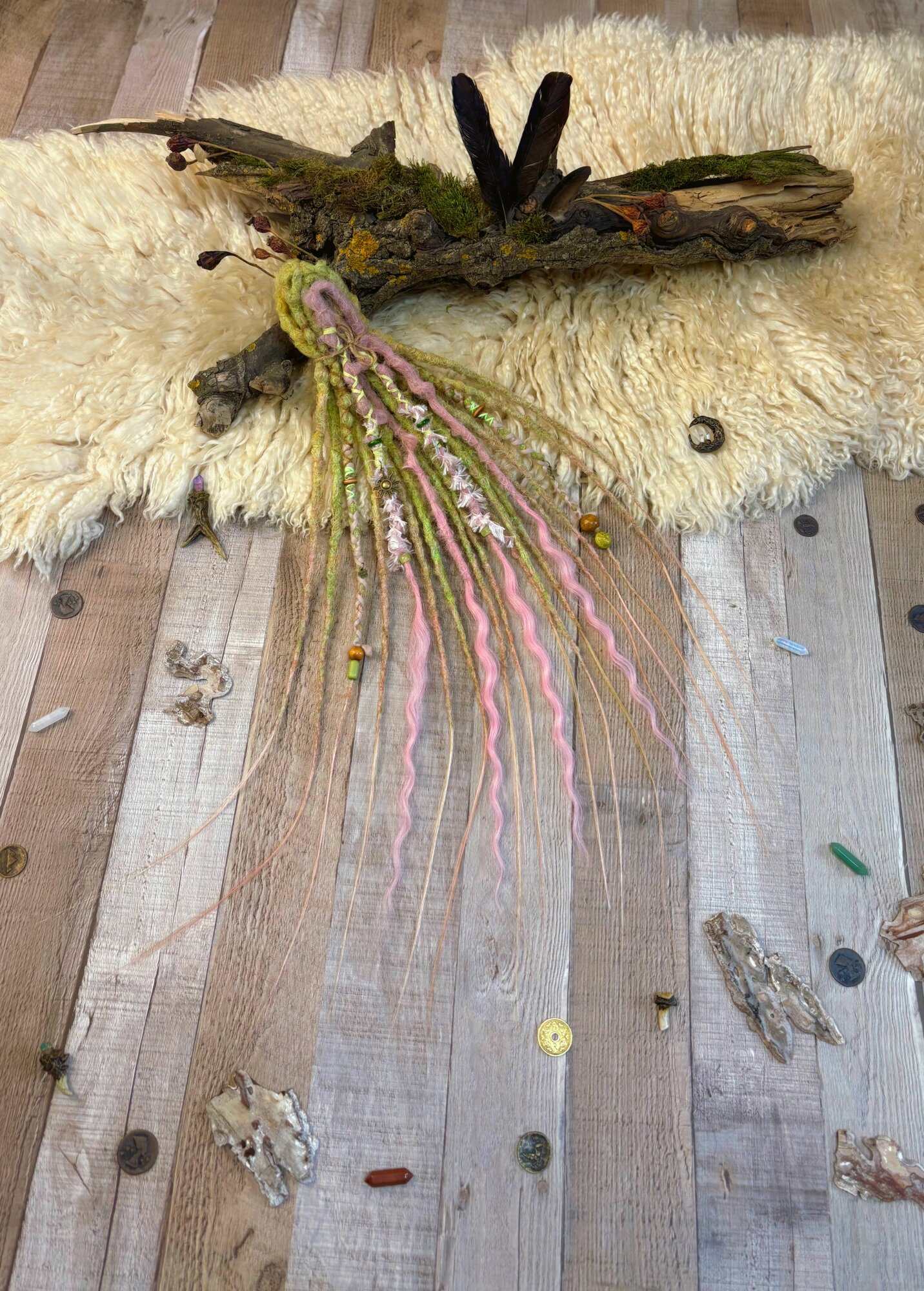 Де дреды из канекалона "Green island", ручная работа