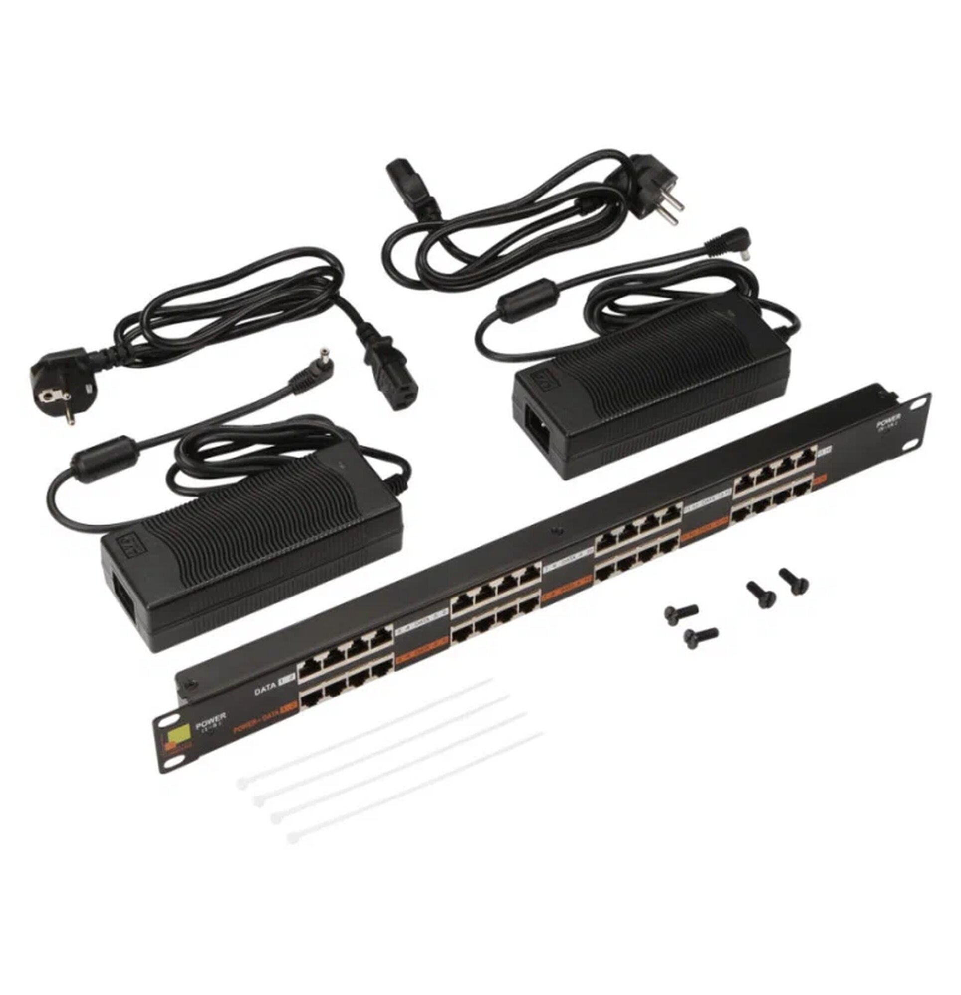 Патч-панель Lanmaster LAN-PP16-POE/A2, 16 портов, 1U, 19", металл, черный