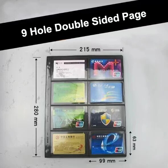 Коллекция страниц для альбома для штампов 8 grid black 10pcs