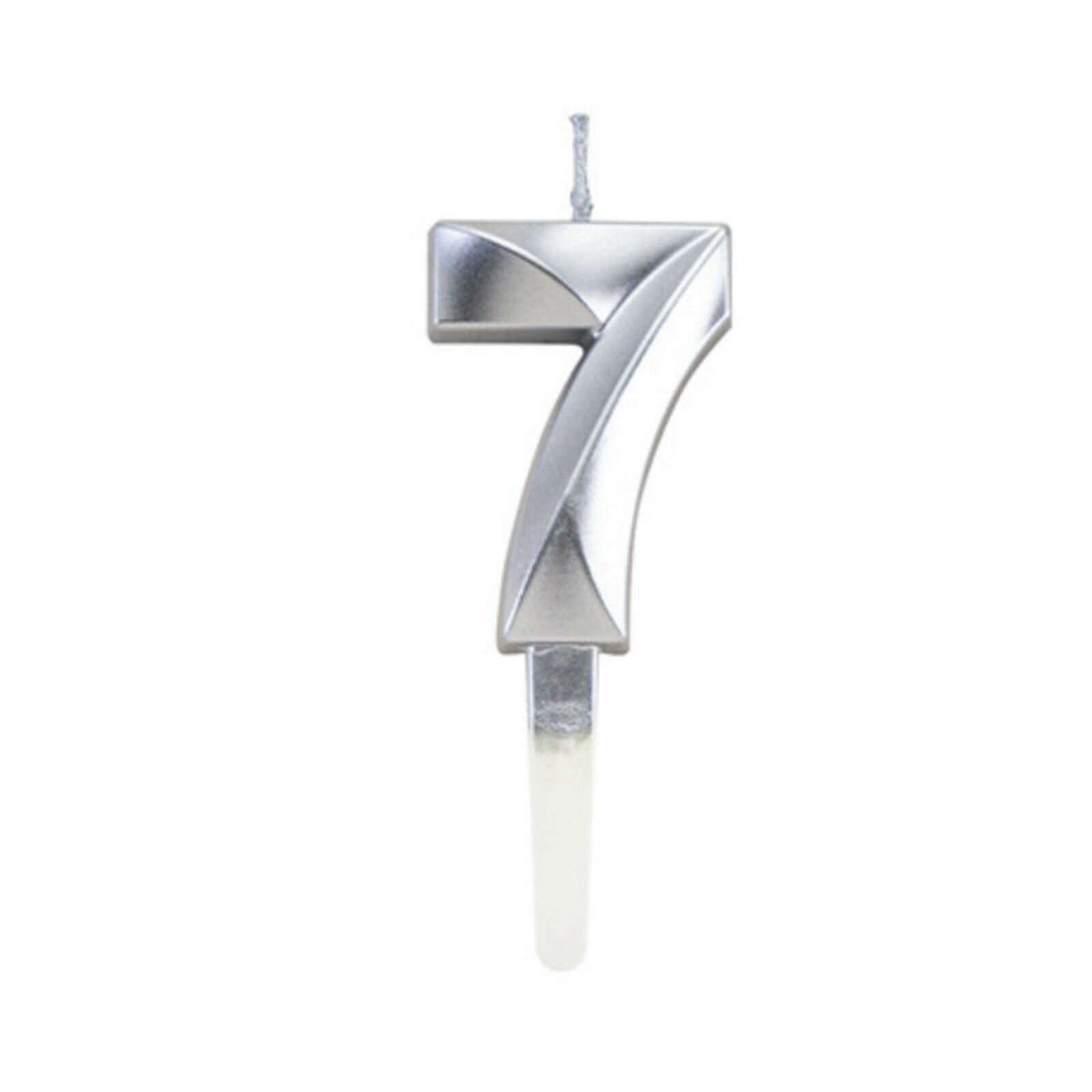 Трехмерная бриллиантовая свеча с цифрой letter 7 большое блестящее серебряное украшение для вечеринки
