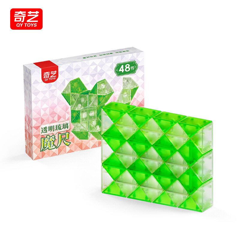 Qiyi Прозрачный стеклянный магический линейка 24/36/72 сегментов детский развивающий игрушка Цвет：48 сегментов