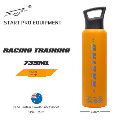 Спортивная термос-чашка Racing Orange из нержавеющей стали для мужчин и женщин, 739 мл, портативная для походов и