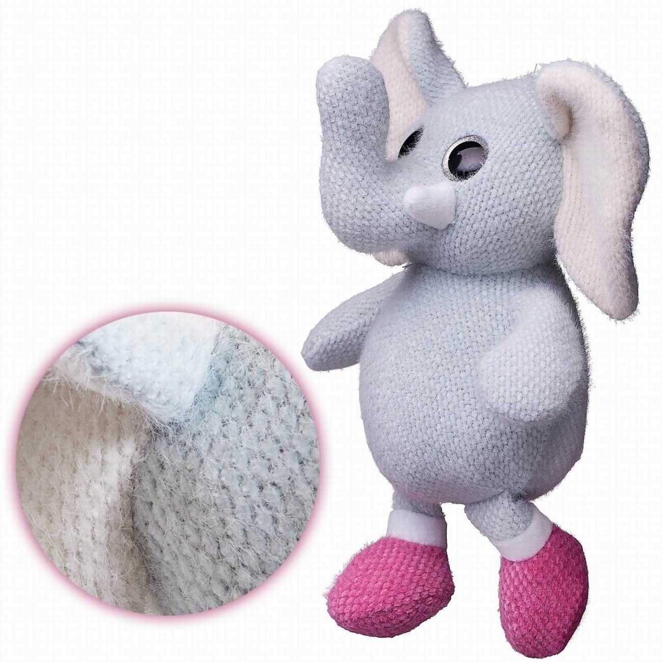 Мягкая игрушка Abtoys Knitted. Слоник вязаный, 20см M4891