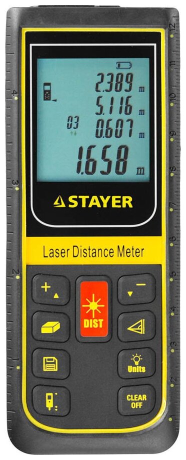 STAYER дальность 100 м, точность 2 мм, лазерный дальномер 34959 Professional