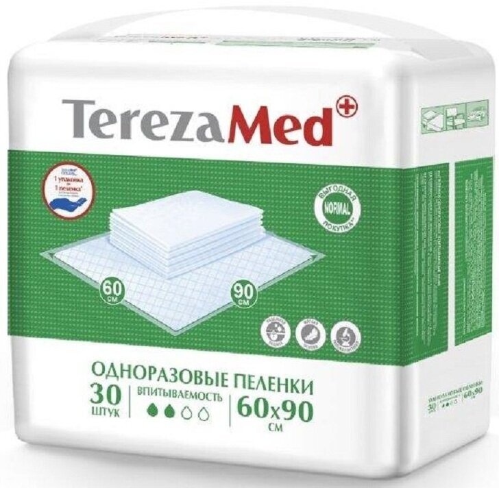 TerezaMed пеленки одноразовые NORMAL 60х90см N30