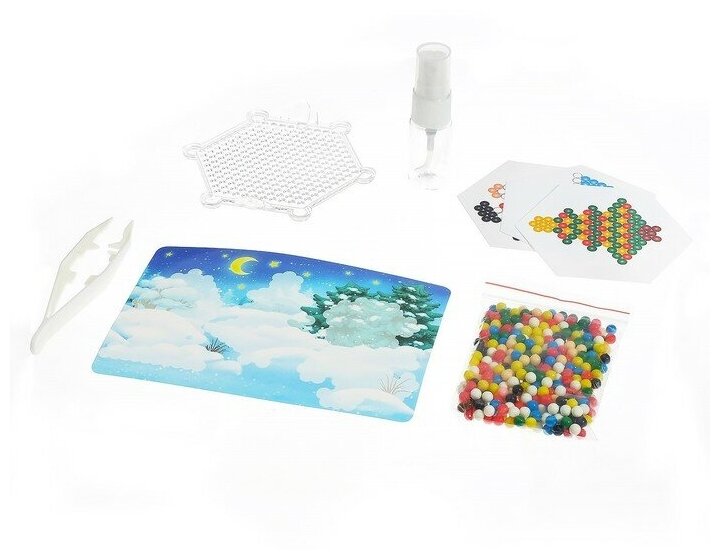 Аквамозаика с декорациями Дед Мороз и Снегурочка