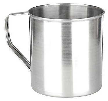 Кружка из нержавейки 10см (555) 600мл для похода/рыбалки/охоты/небьющаяся/железная