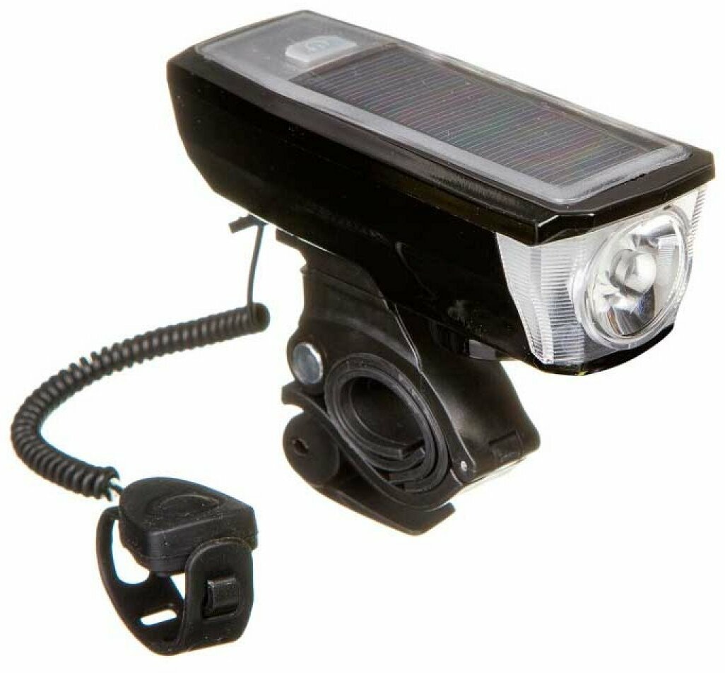 Велофонарь передний STG FL1576,350 люм, usb бат. (2000mAH) звонок 120 дб. Х95148