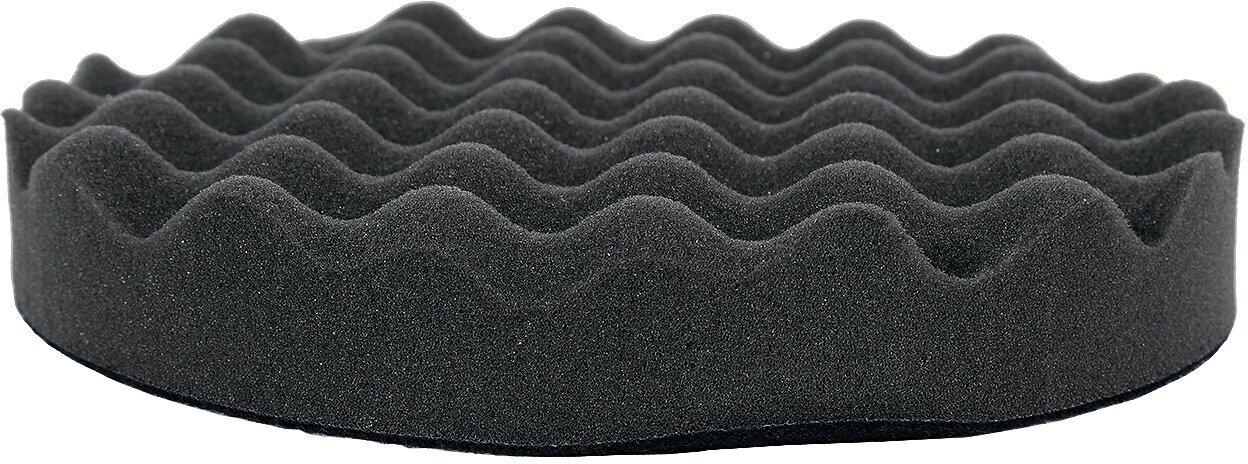 Круг полировальный RoxelPro 150х25мм мягкий чёрный рифлёный на липучке