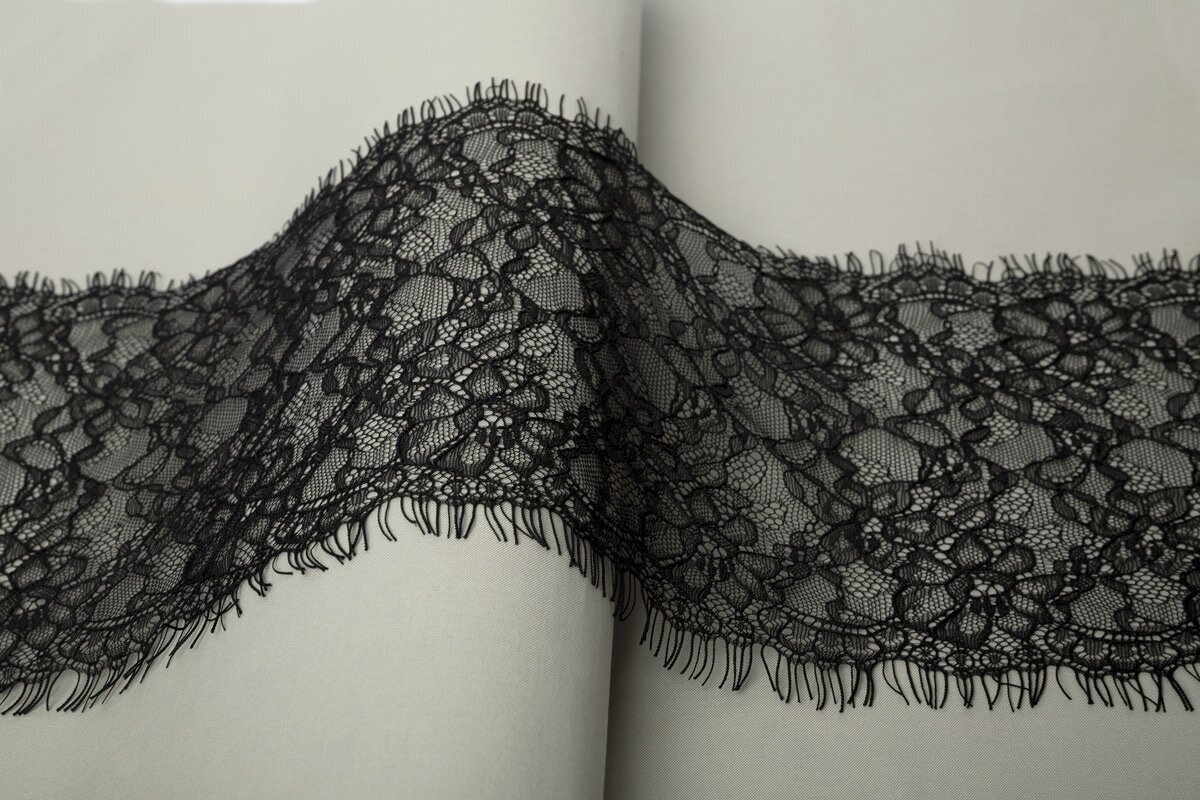 Кружево "BLITZ" "с ресницами" 205 мм LCE-32SH 3 м черный