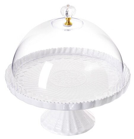 Тортовница 23 см с крышкой на ножке LR 28489 KSMB-28489