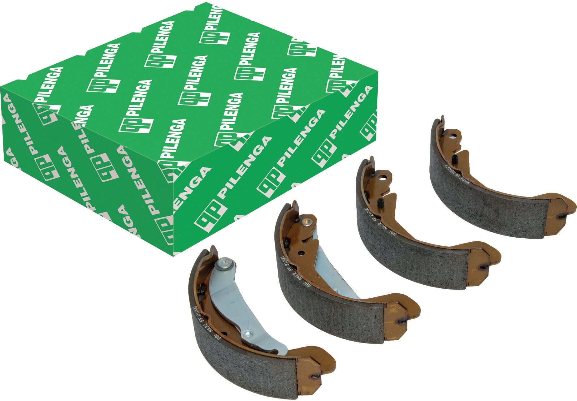 Колодки тормозные барабанные задние со скобами ручника зад прав лев Pilenga BS-P 8835