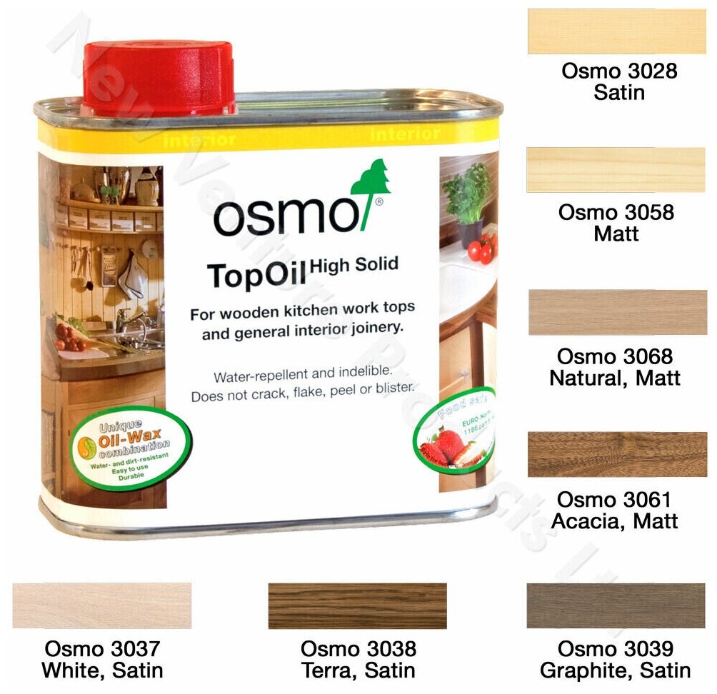 Масло с твёрдым воском для мебели и столешниц Osmo Осмо 3028 , 0.5л