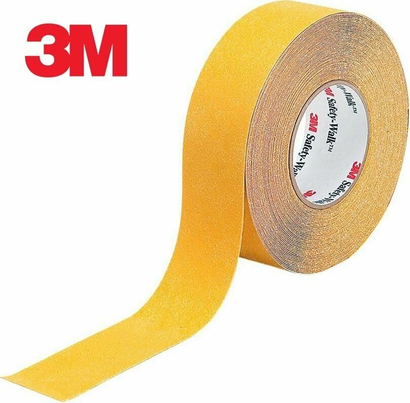 Клейкая лента противоскользящая 3М Safety-Walk 630, средней зернистости, желтая, 25,4 мм х 18,3 м