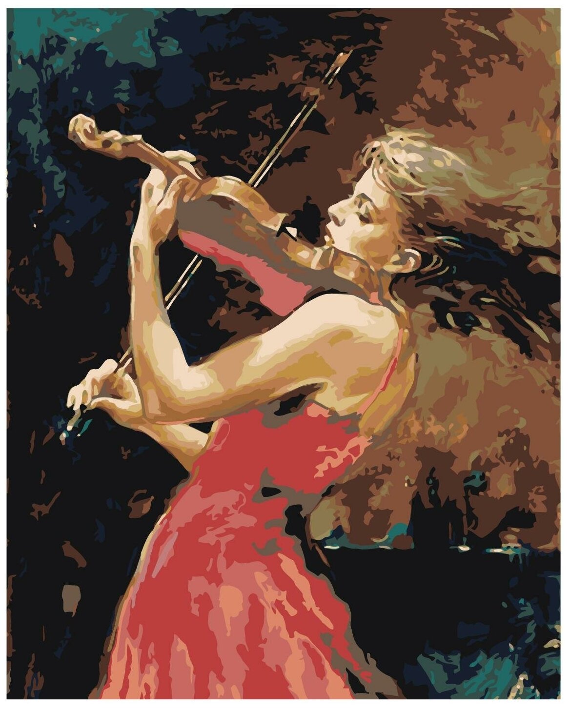 Динамика музыки Раскраска картина по номерам на холсте