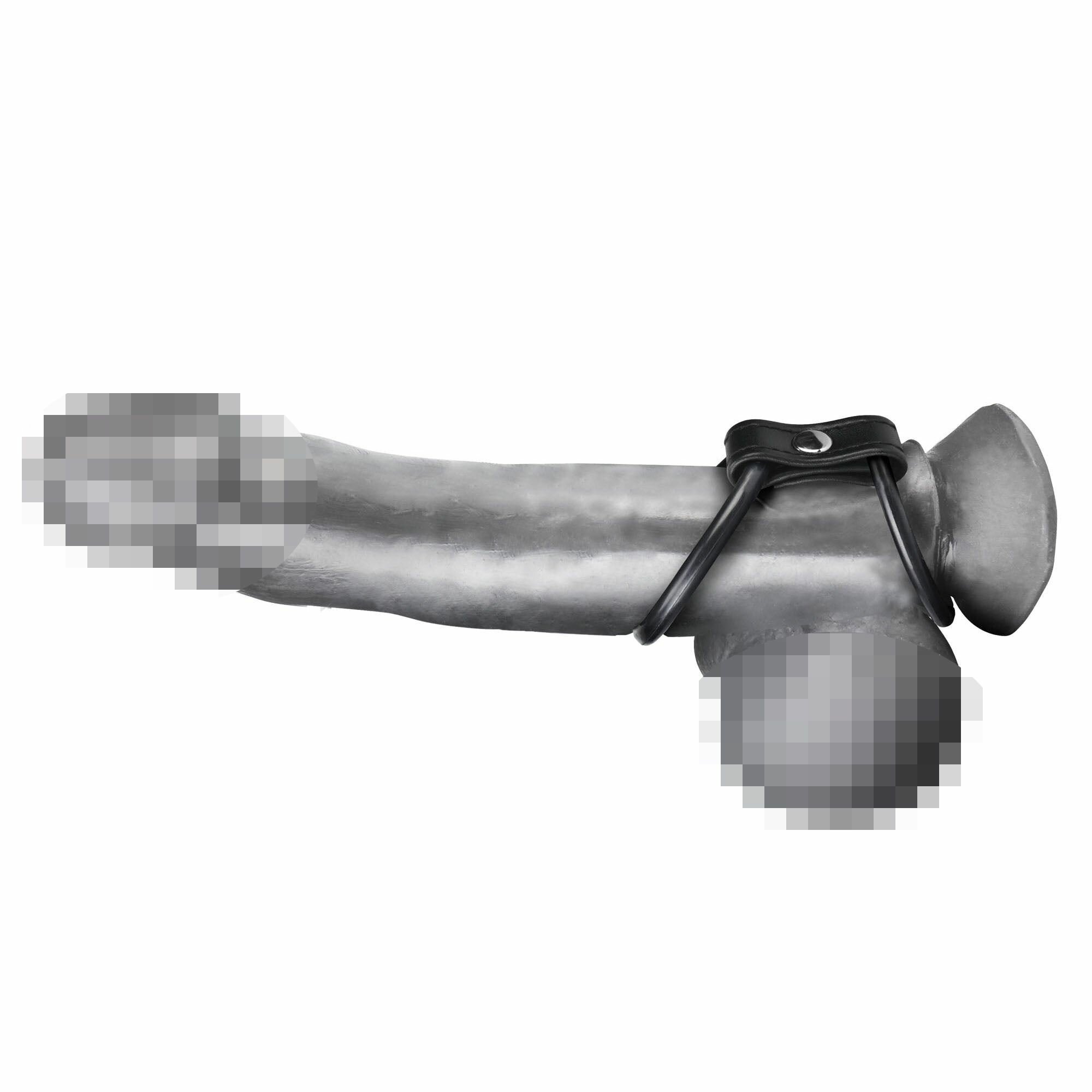 Двойное эрекционное кольцо на пенис и мошонку