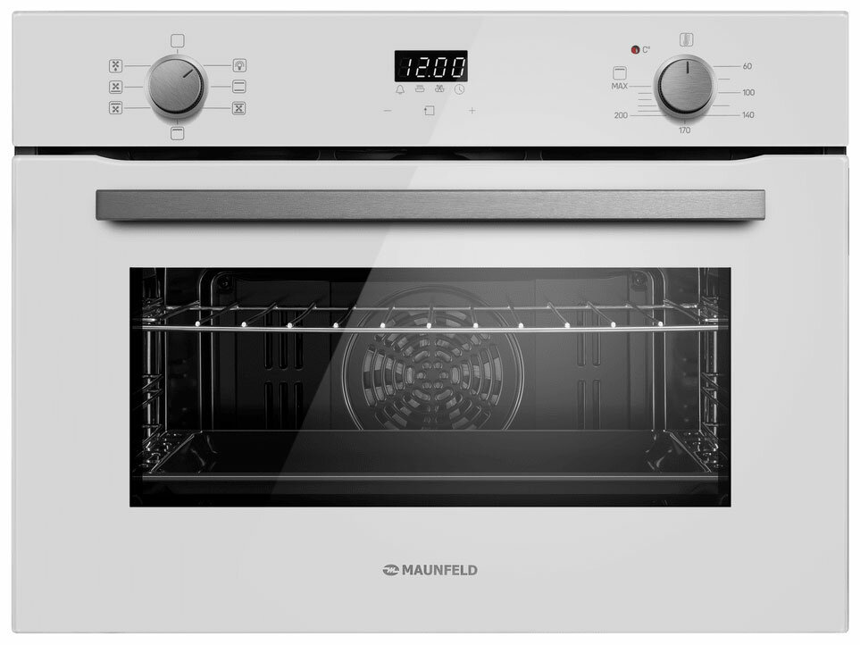 Электрический духовой шкаф Maunfeld AMCO537GW 59 см, 53 л гриль конвекция, белый