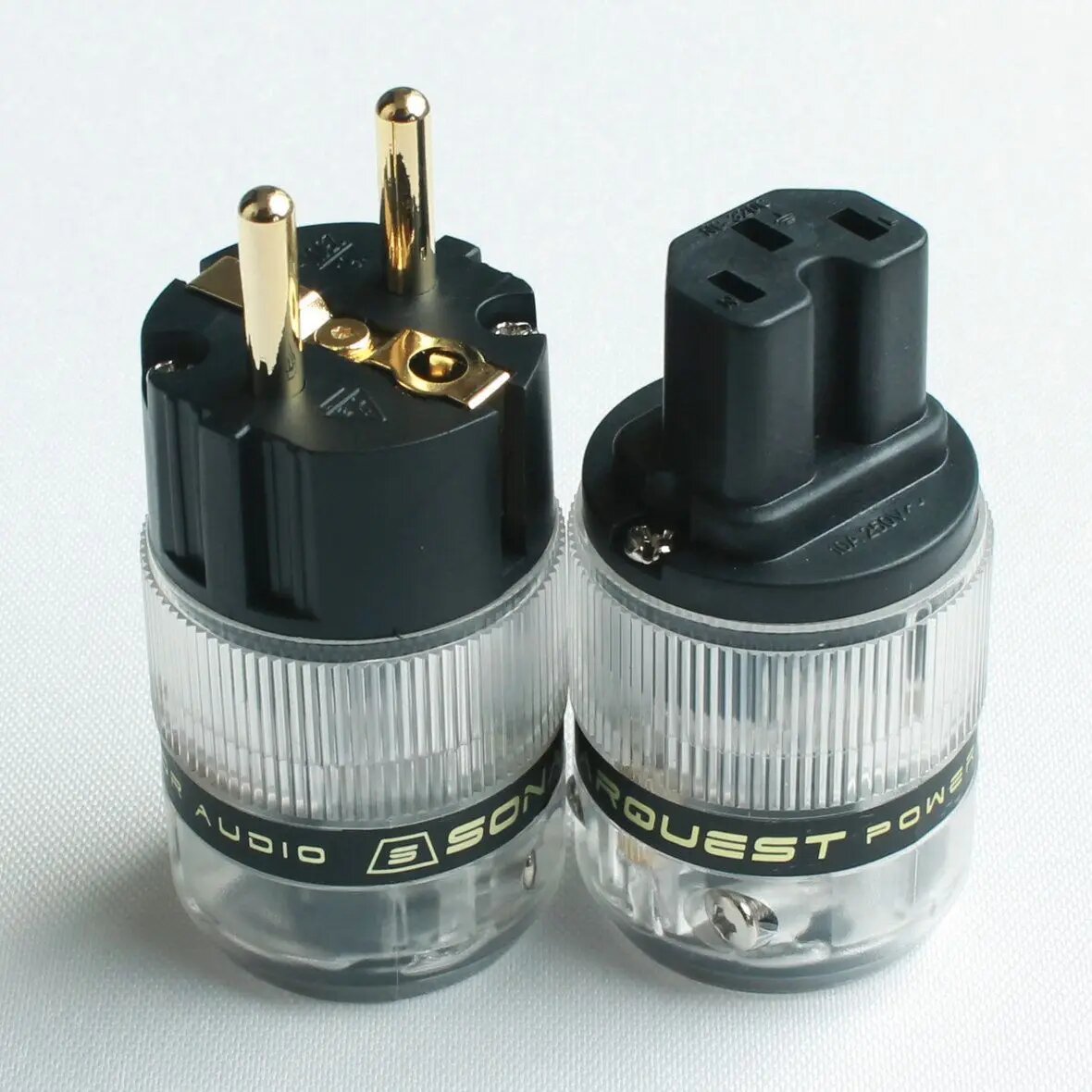 SONARQUEST позолоченный штепсель питания ЕС и IEC ST