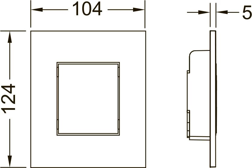 TECEnow Панель смыва для писсуара с картриджем, 104х124х5 мм, белая