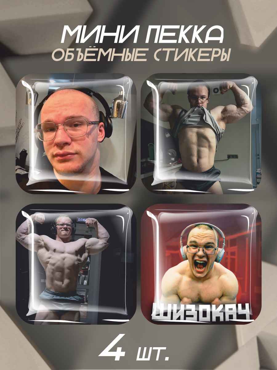 Наклейки на телефон 3D стикеры мини пекка egor mini peka