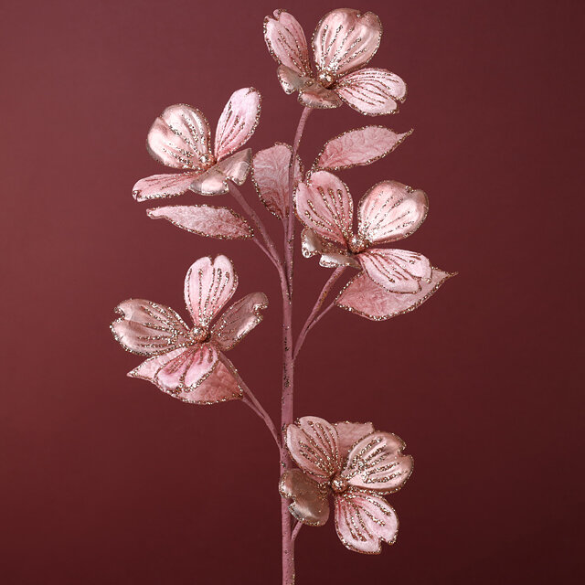 Декоративная ветка Магнолия Иоганна 64 см нежно-розовая, Winter Deco, 2007741