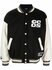 Куртка GCDS Two-tone logo-patch bomber jacket, размер 50, black/black