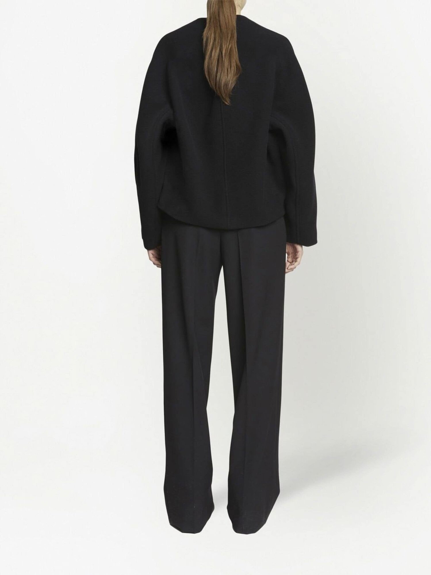 Куртка Proenza Schouler Melton wool boxy jacket, размер 10, черный — фото 1