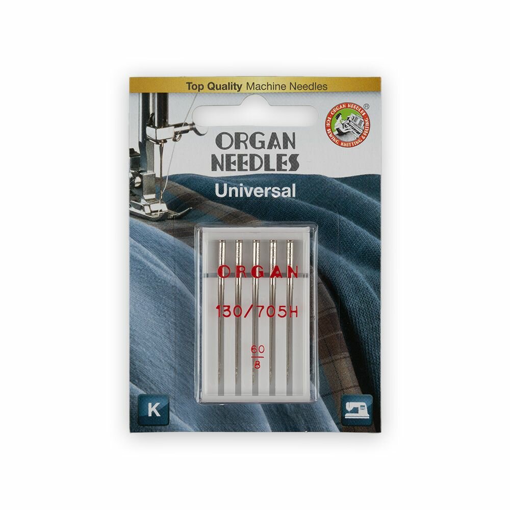Иглы для швейных машин "ORGAN" универсальные 5 шт 5105060BL № 60