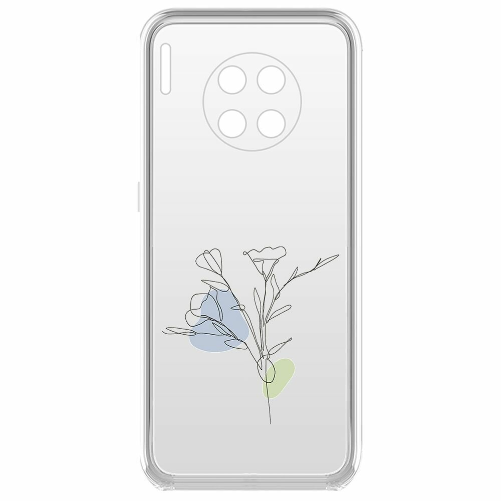 Чехол-накладка Krutoff Clear Case Эустома для Huawei Mate 30